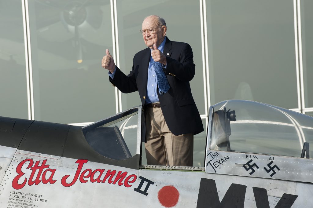 World War Two fighter pilot gets to sit in his P-51 Mustang fighter ...