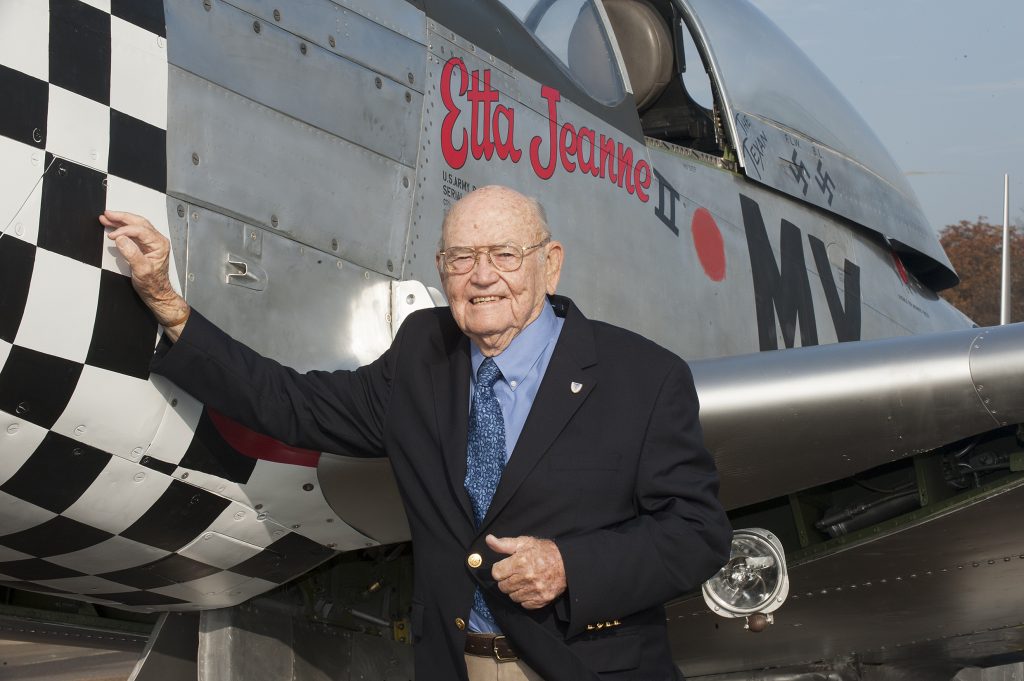 World War Two fighter pilot gets to sit in his P-51 Mustang fighter ...