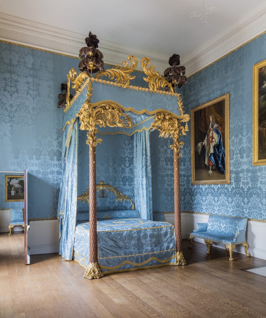 This ornate state bed took 30 years to restore at Kedleston Hall ...