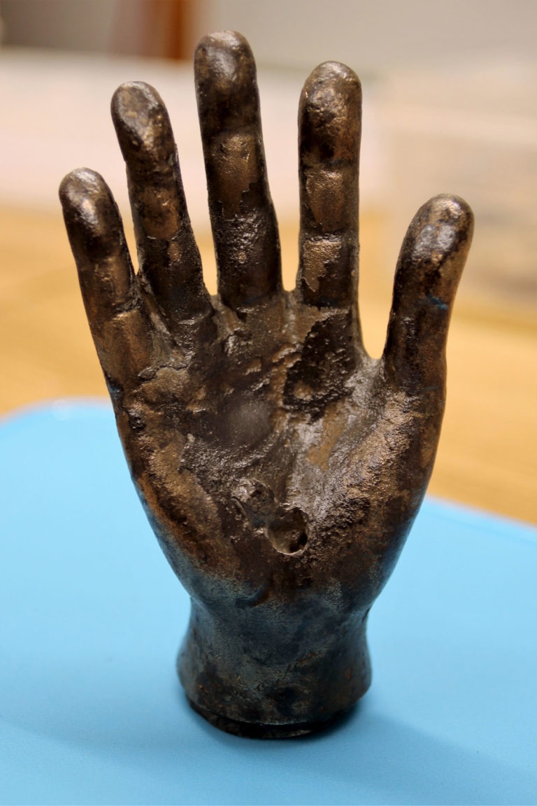 This eerily life-like bronze hand has just been found at Vindolanda ...
