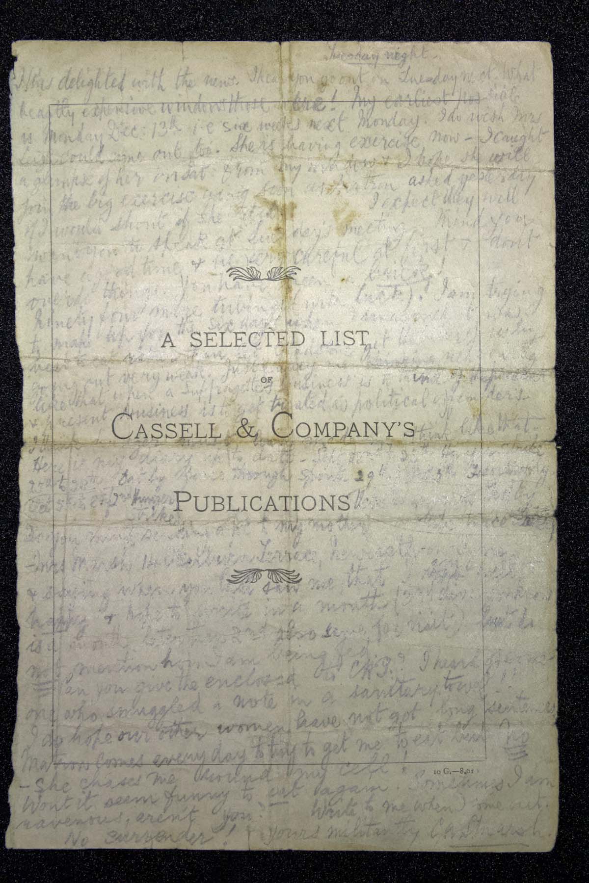 This illicit prison letter is the first written record of Suffragette ...