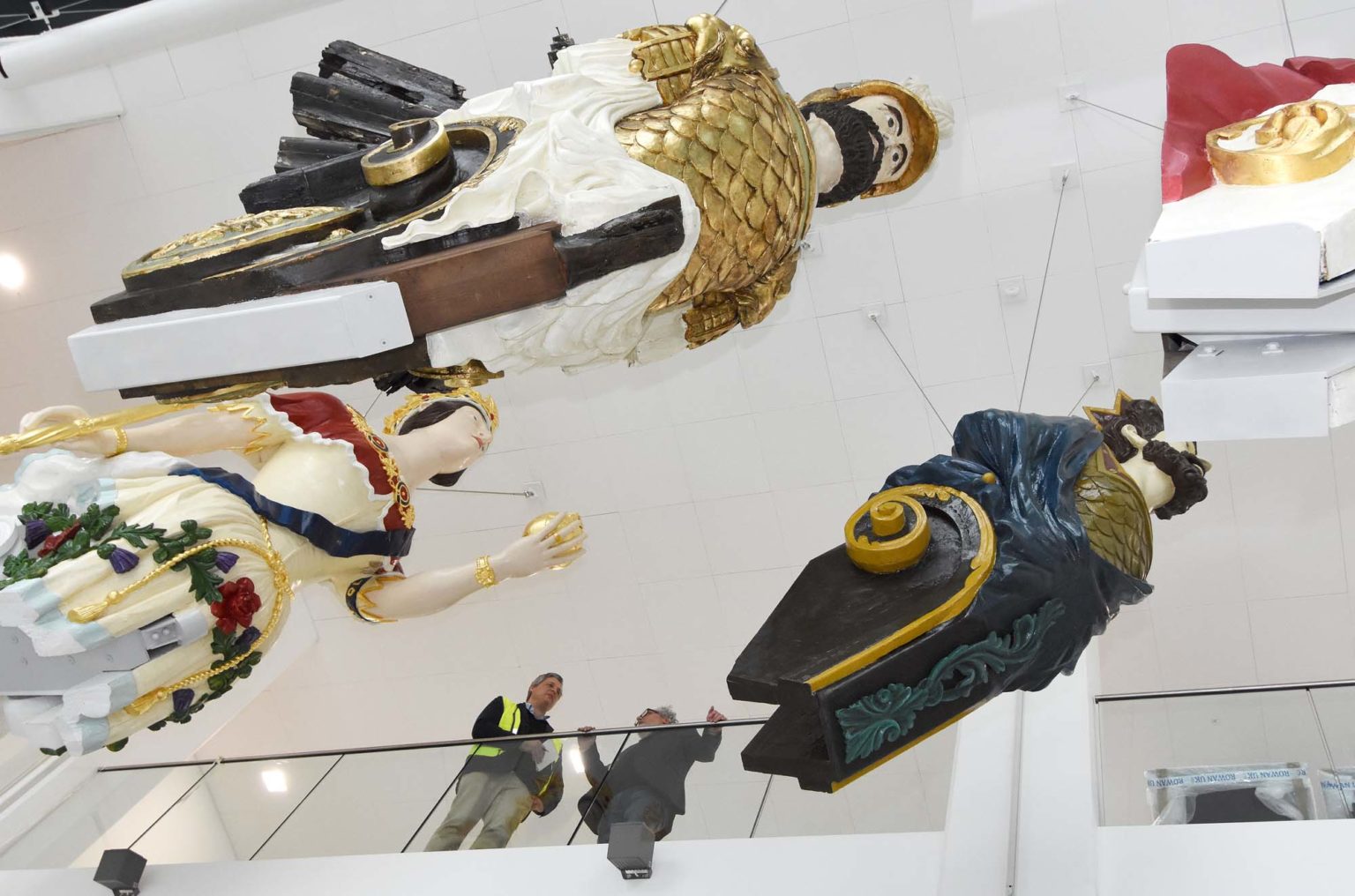 Restored ships’ figureheads installed in their new home in Plymouth ...