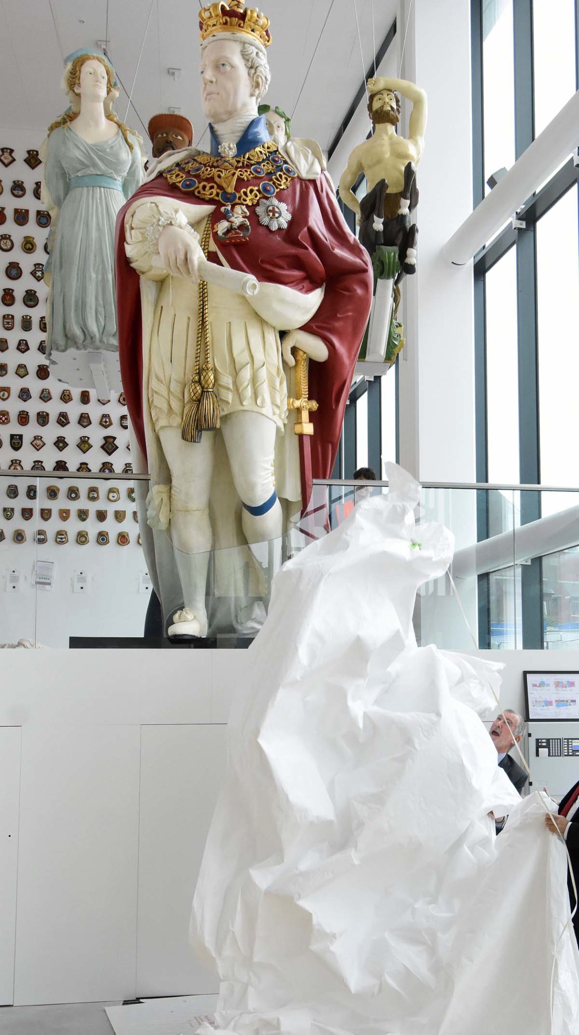 Restored ships’ figureheads installed in their new home in Plymouth ...