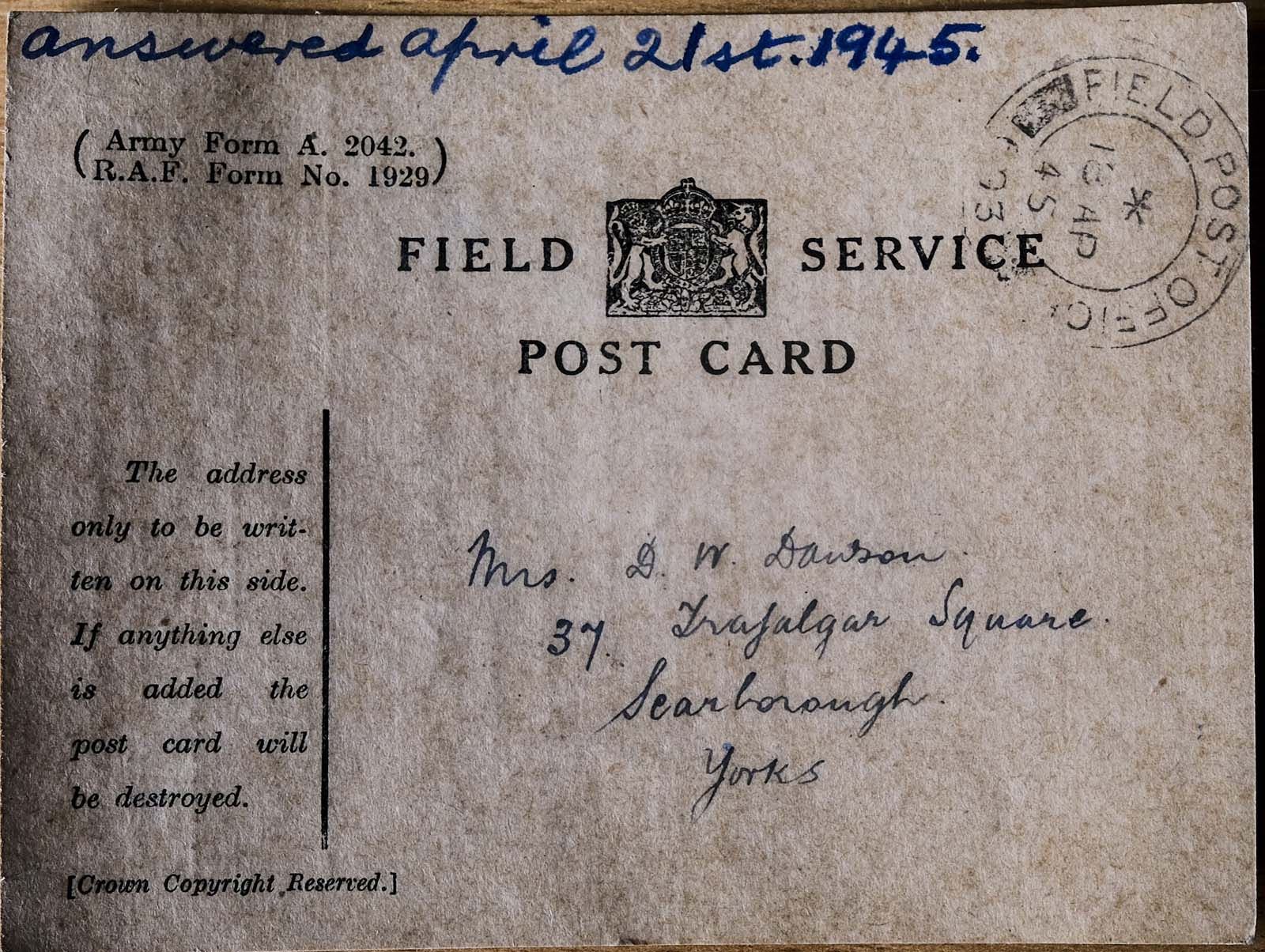 Huge cache of Scarborough soldier’s letters reveals life in WWII ...