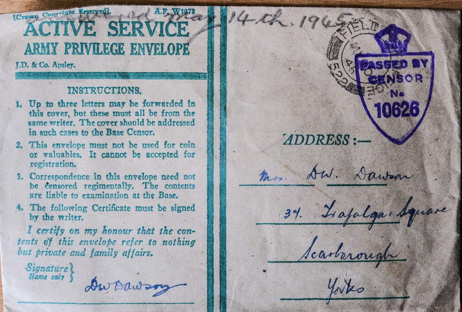 Huge cache of Scarborough soldier’s letters reveals life in WWII ...