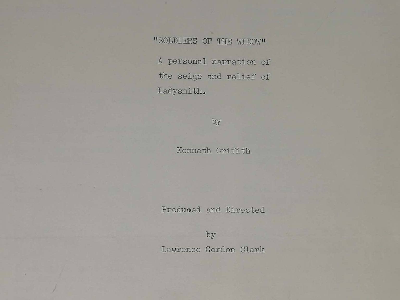 A distinguished troublemaker: The Kenneth Griffith archive at Tenby ...